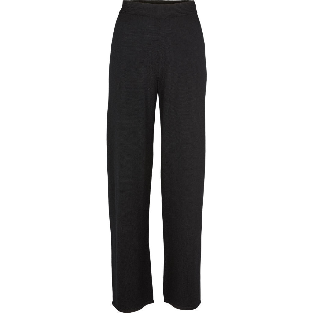 Vera Wide Pants - Merino Wool - Black – LEO & LENNON